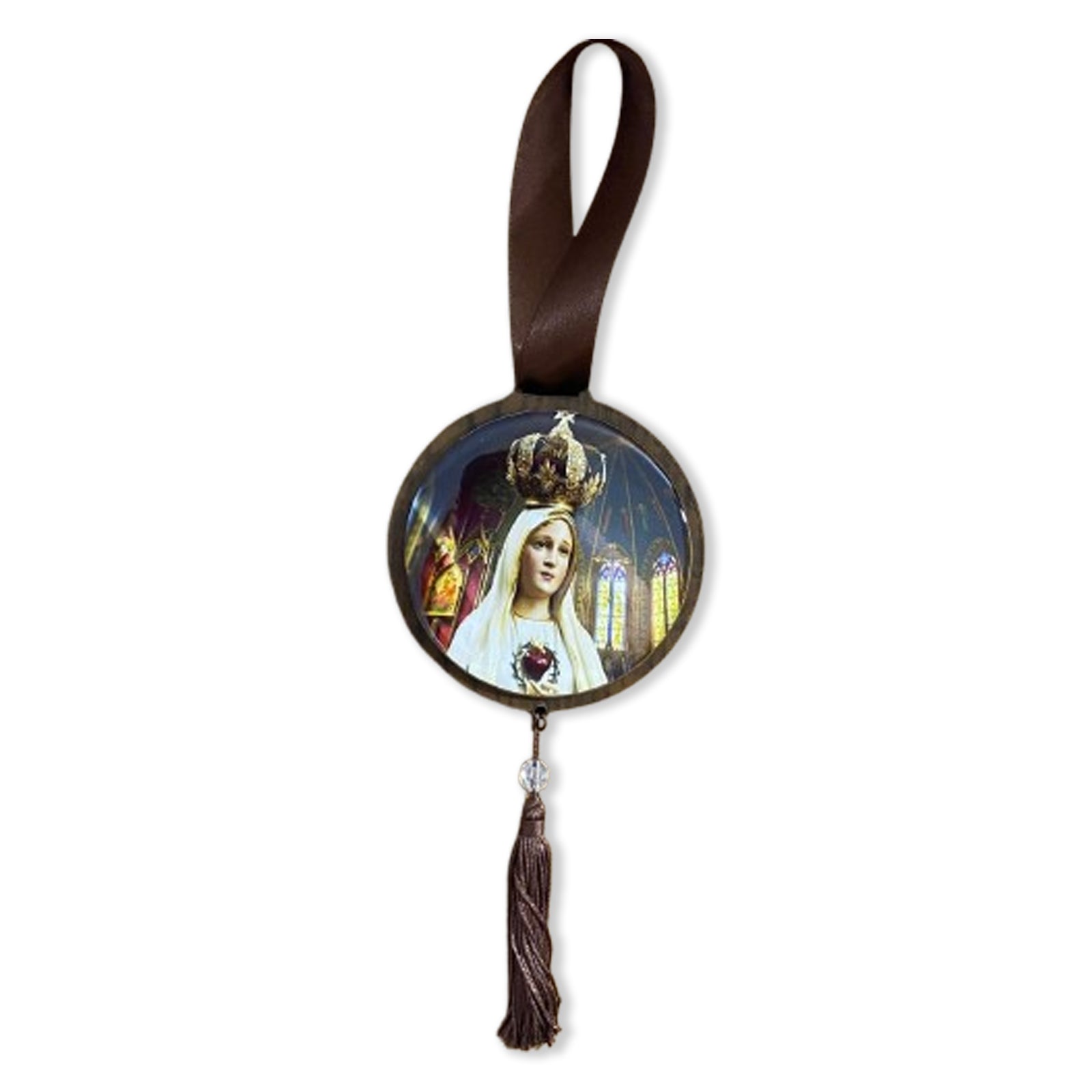 ADORNO ÚNICO REDONDO NOSSA SENHORA DE FÁTIMA MOD2 (1 UNIDADE) – Dani ...