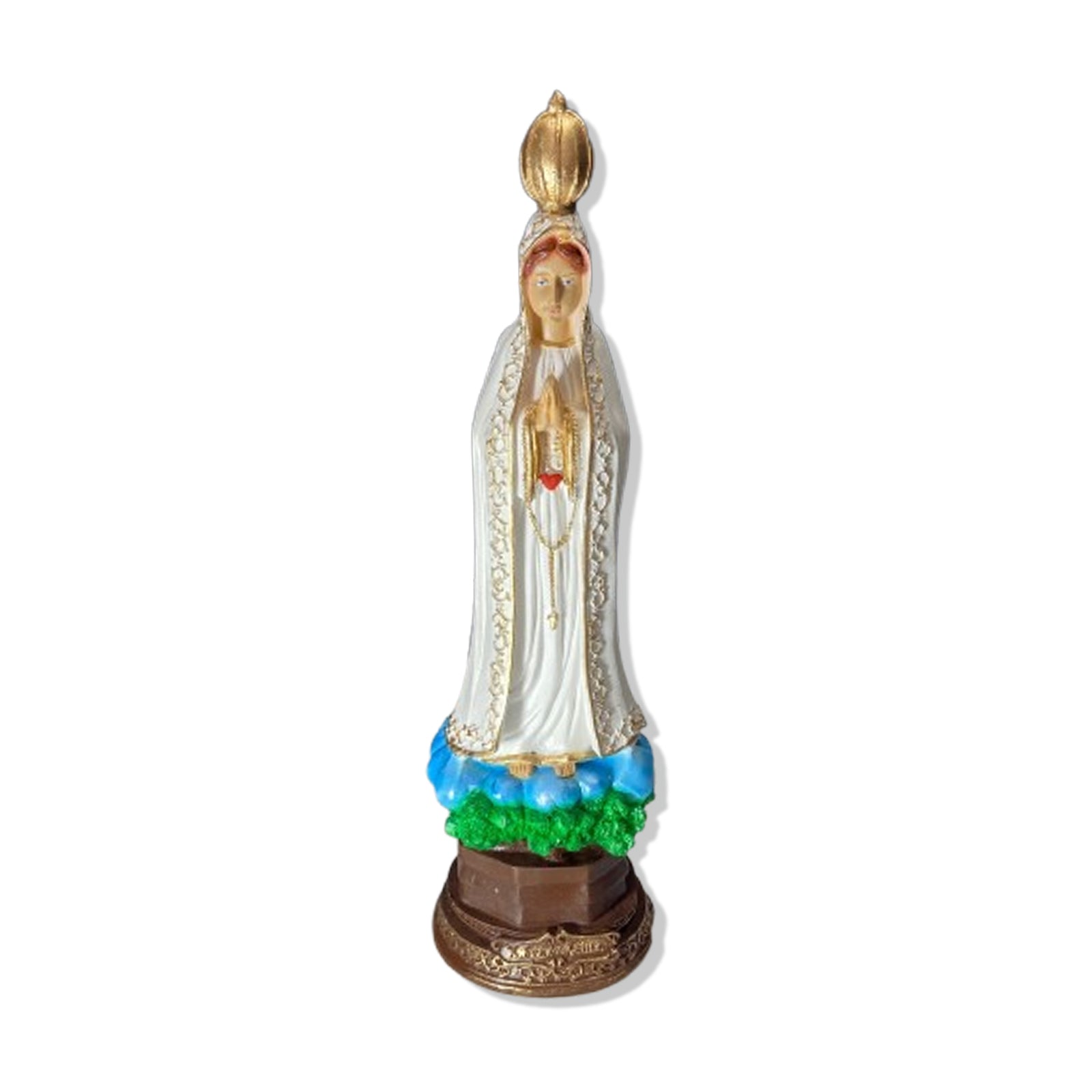 IMAGEM DE GESSO NOSSA SENHORA DE FÁTIMA 33CM (1 UNIDADE) – Dani Atacado