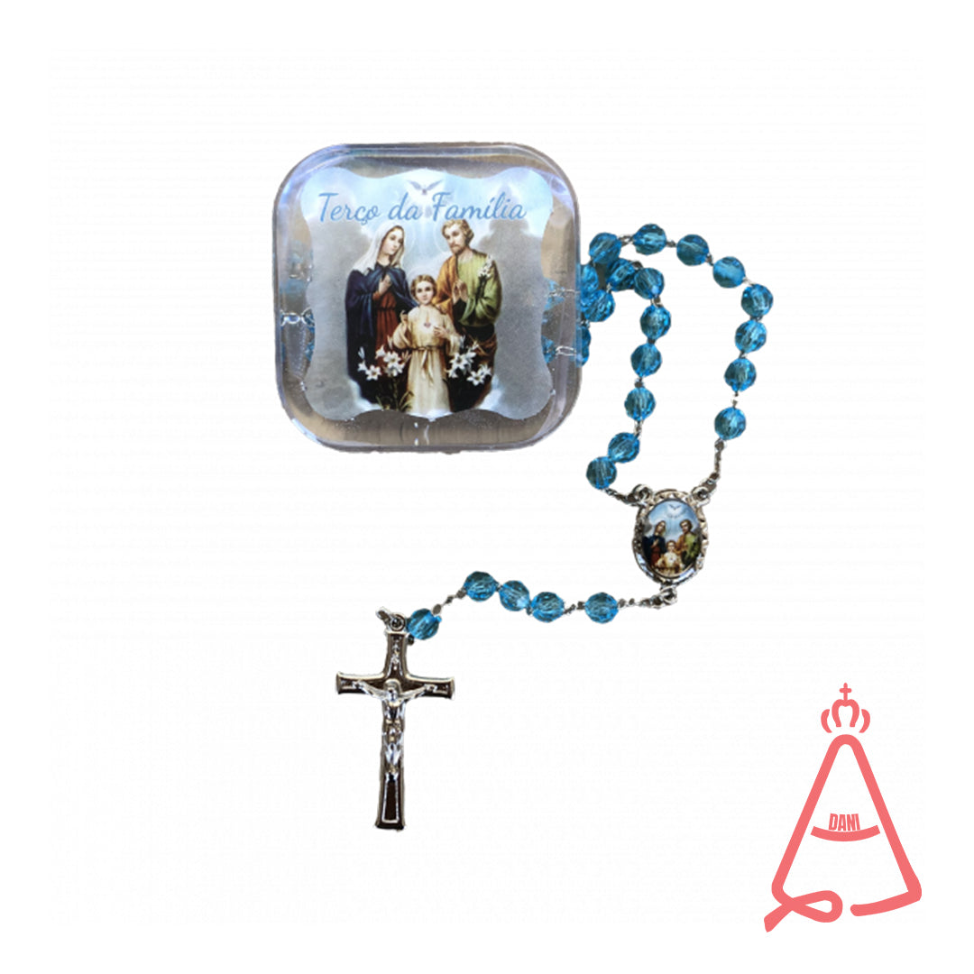 TERÇO SEMICRISTAL NA CAIXINHA SAGRADA FAMILIA 6MM (6 UNIDADES) – Dani ...